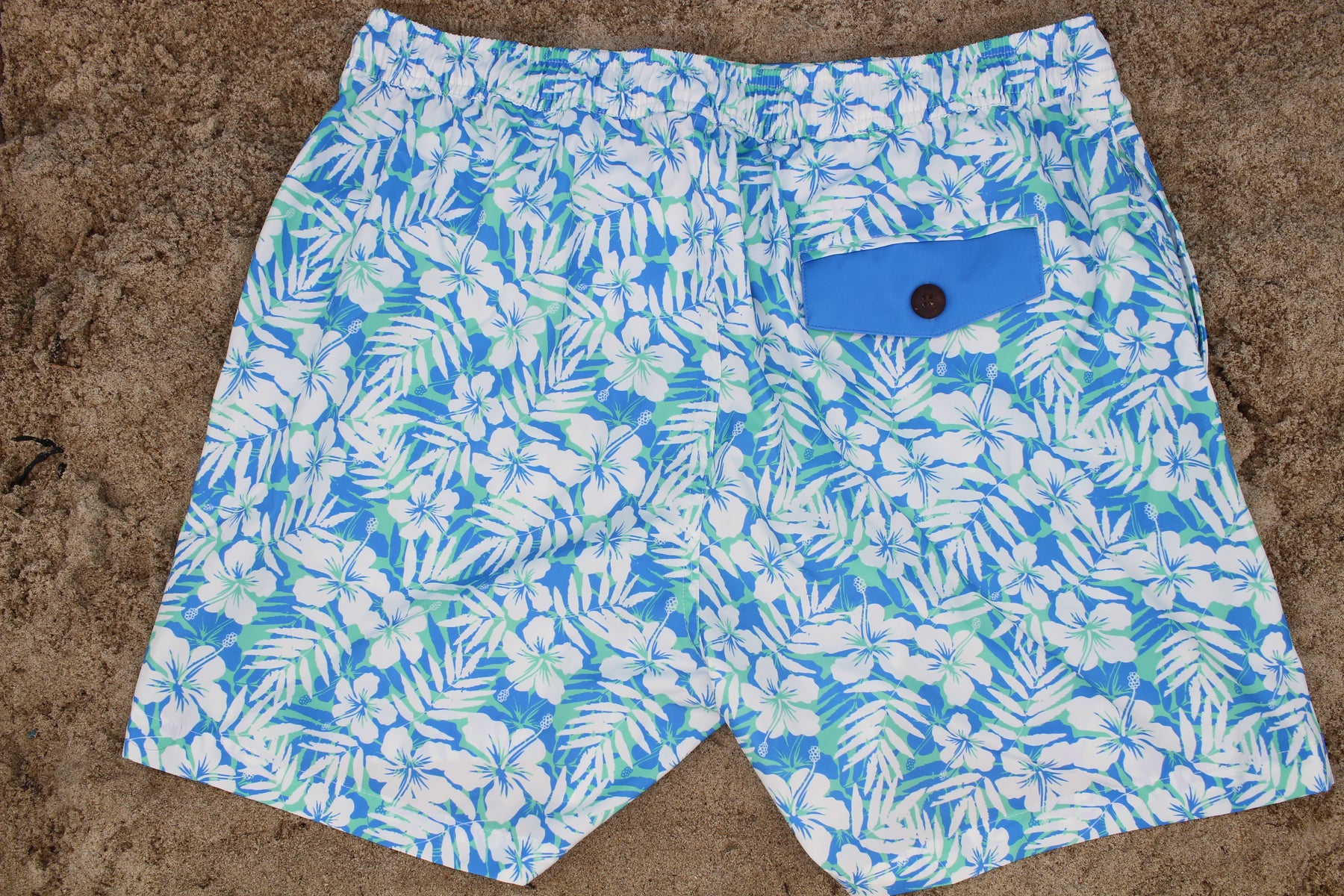 Luau Flower Swim Trunks | 5" Inseam | Fabric Made From Recycled Plastic ...
